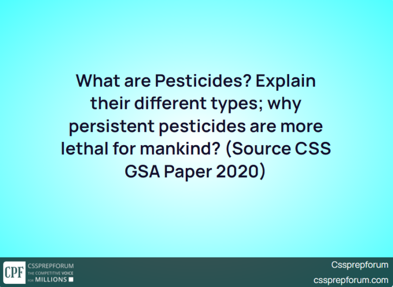 What are Pesticides | Explain their different types | CPF