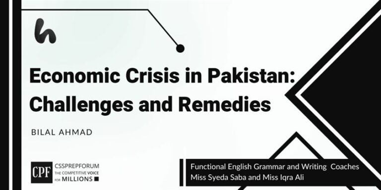 Economic Crisis in Pakistan: Challenges and Remedies