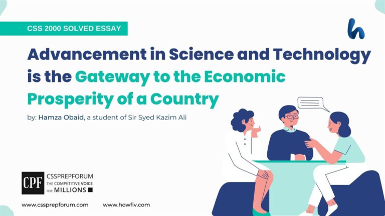 Advancement in Science and Technology is the Gateway to the Economic ...