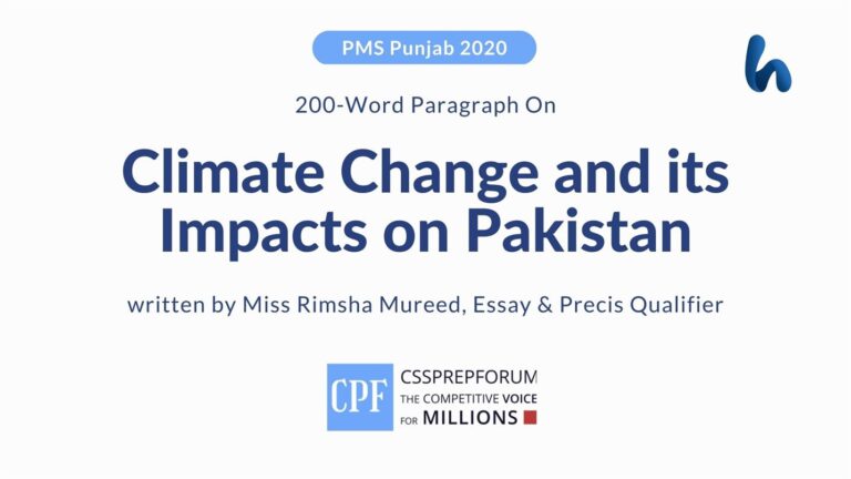 Climate Change and its Impacts on Pakistan