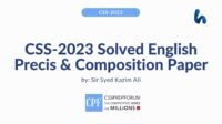 CSS 2023 Solved English Precis and Composition Paper