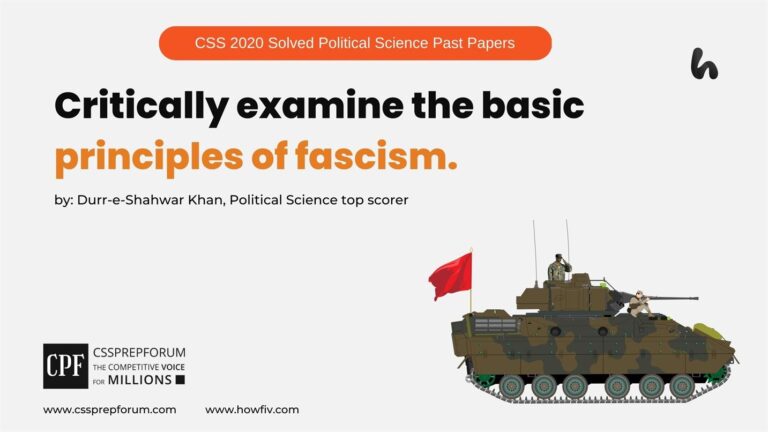 Critically examine the basic principles of fascism | CPF