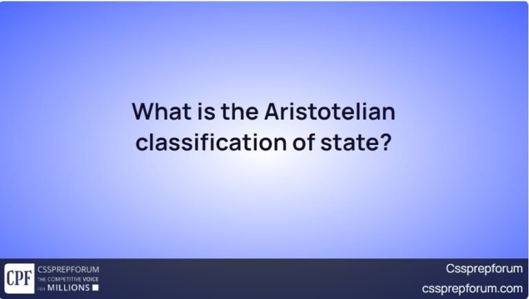 What is the Aristotelian classification of state