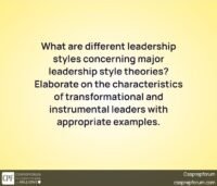 What are different leadership styles concerning leadership