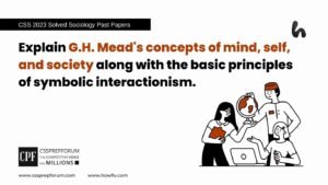Explain G.H. Mead's concepts of mind, self, and society