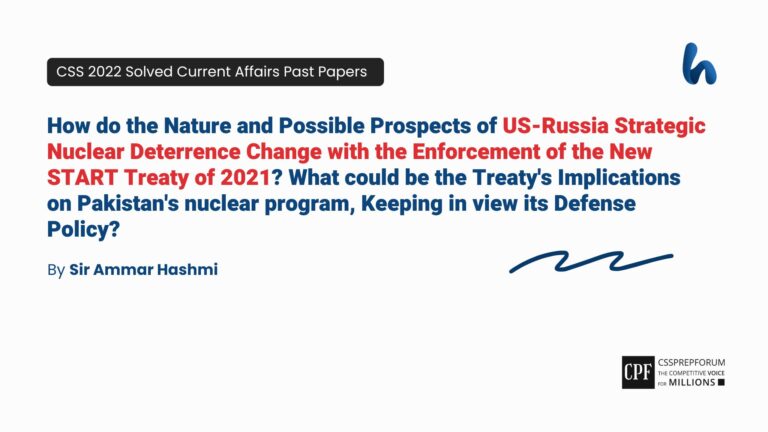 New START Treaty and Pakistan's nuclear program