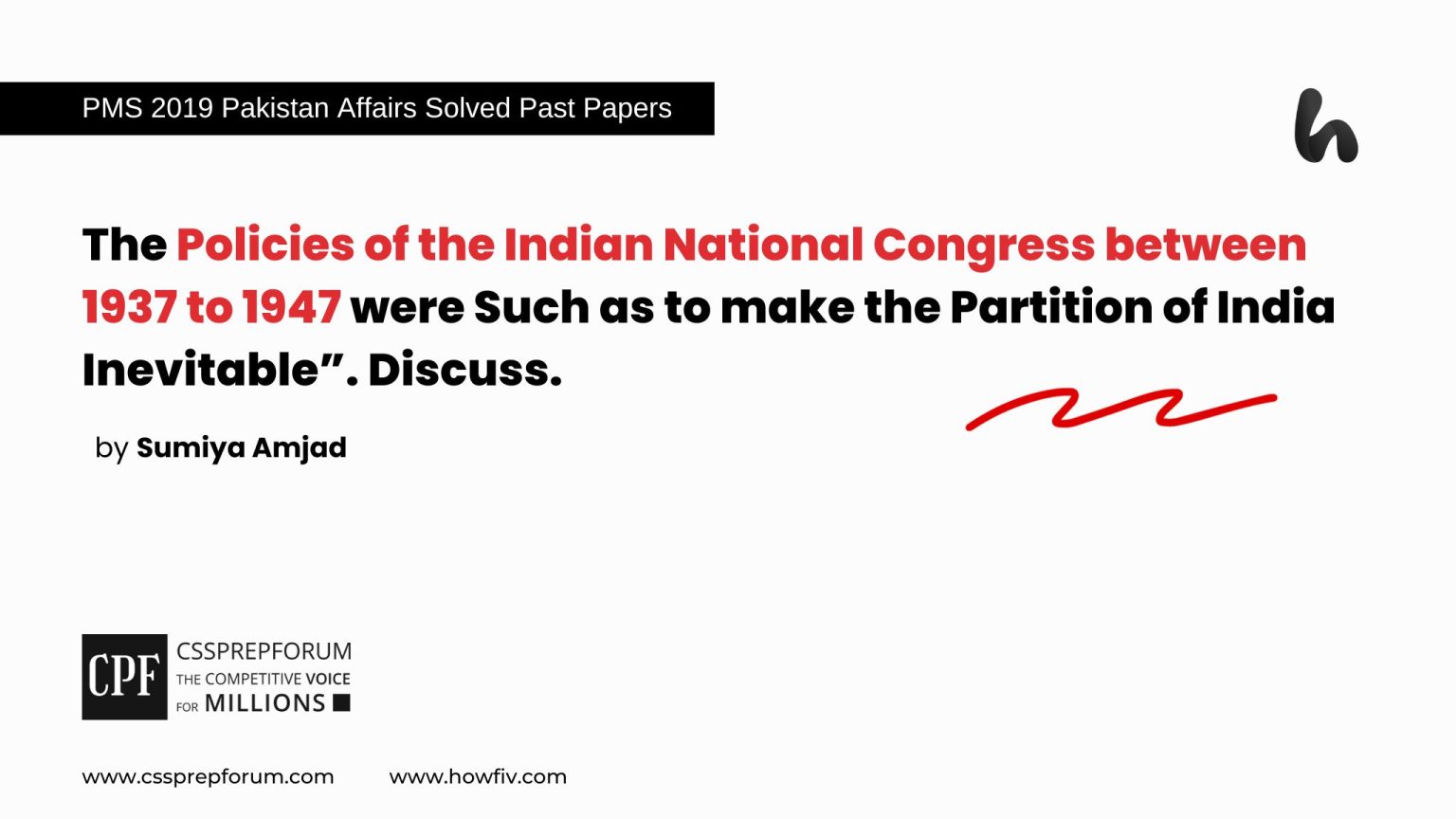 Policies of the Indian National Congress | CSSPrepForum