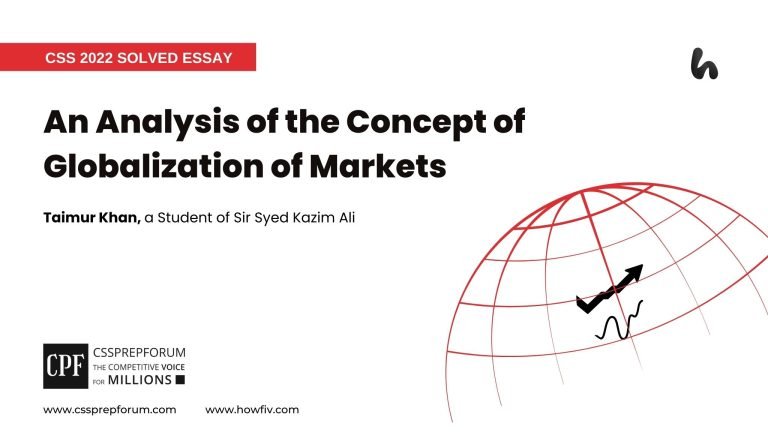 An Analysis of the Concept of Globalization of Markets