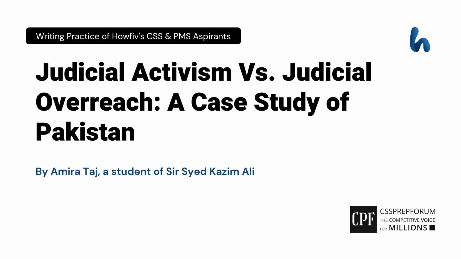 Judicial Activism Vs Judicial Overreach | CSSPrepForum