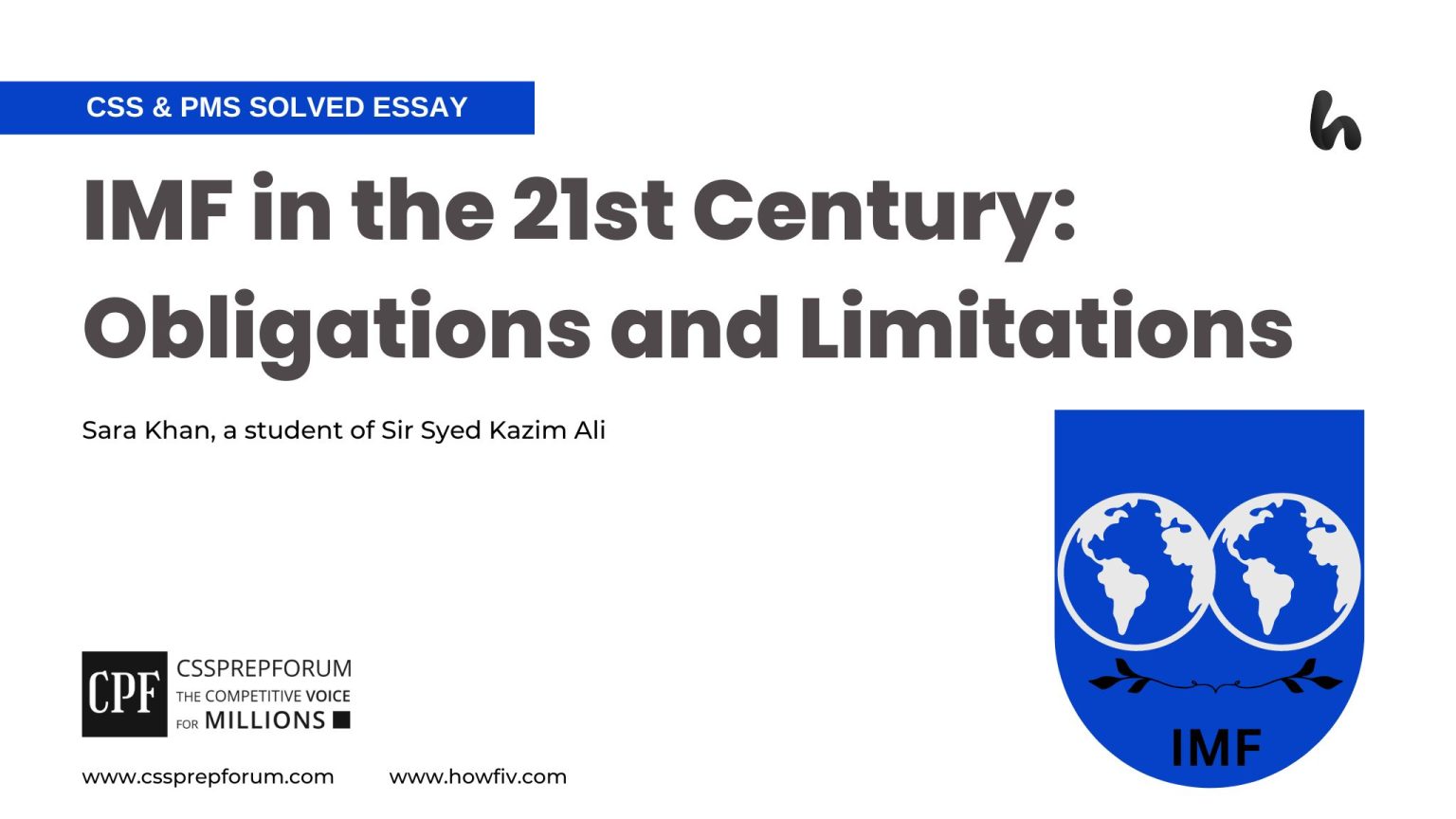 IMF in the 21st Century | Obligations and Limitations