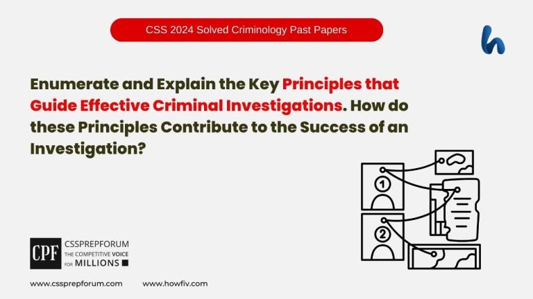 Effective Criminal Investigations Key Principles