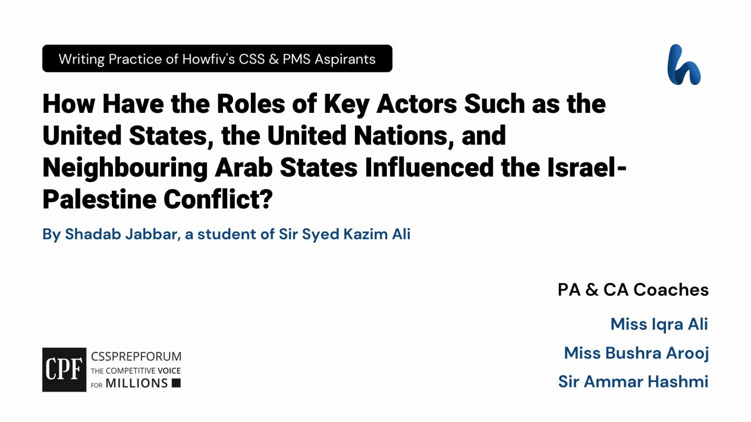 International Key Actors and the Israel-Palestine Conflict