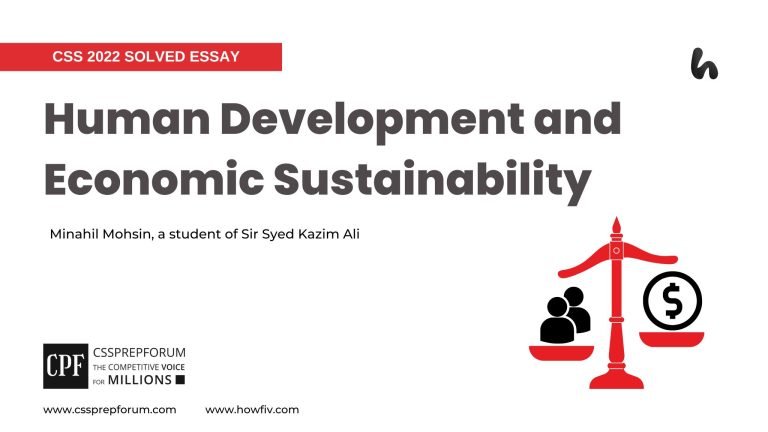 Human Development and Economic Sustainability-CSS 2022 Essay