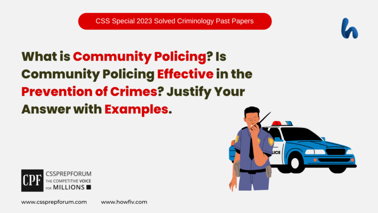 Community Policing and Prevention of Crimes with Examples