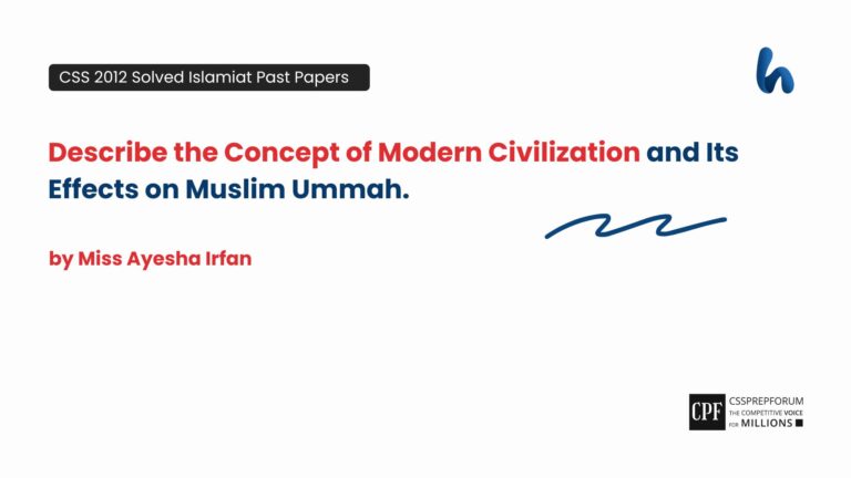 The Concept of Modern Civilization and Its Effects