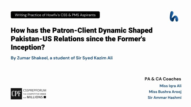Patron-Client Dynamics of Pakistan-US Relations | CPF