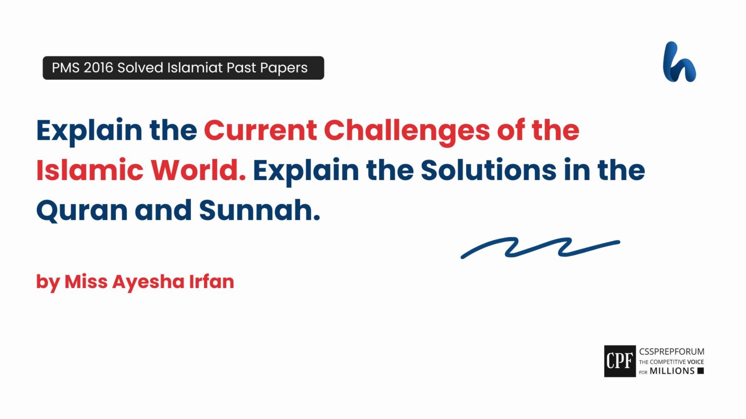 Current Challenges of the Islamic World