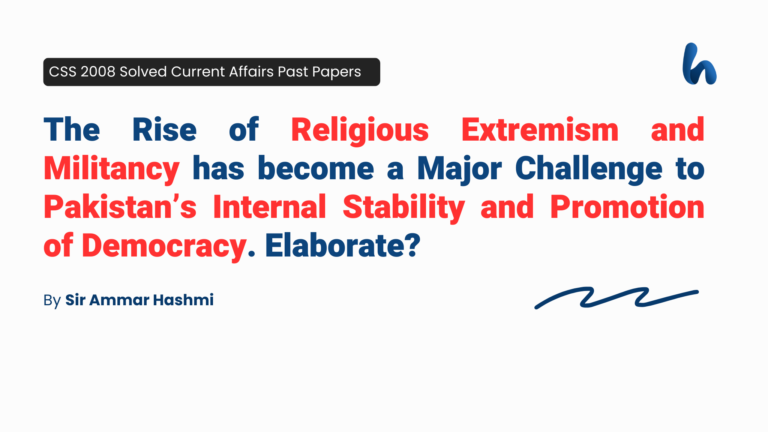Rise of Religious Extremism and Pakistan's Internal Staility