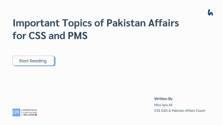 Pakistan's Largest Competitive Community | CSSPrepForum