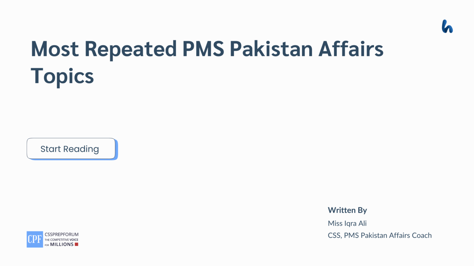 Most Repeated PMS Pakistan Studies Topics