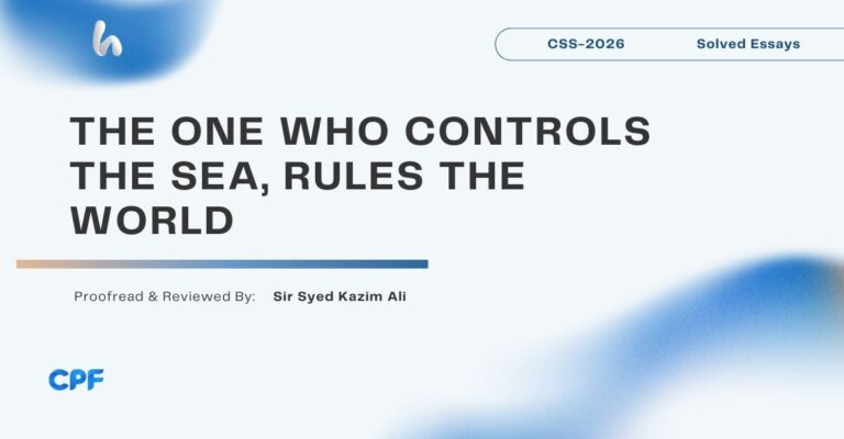 The One Who controls the Sea, rules the World.